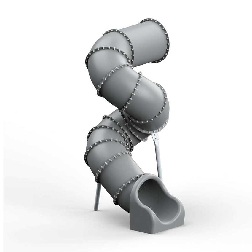 2.70m Platform Height 450 Degree Spiral Tube Slide | Online Playgrounds