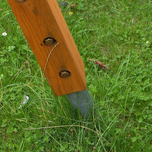 Steel Post Foot Insert For Round Or Square Timber Posts | Online ...